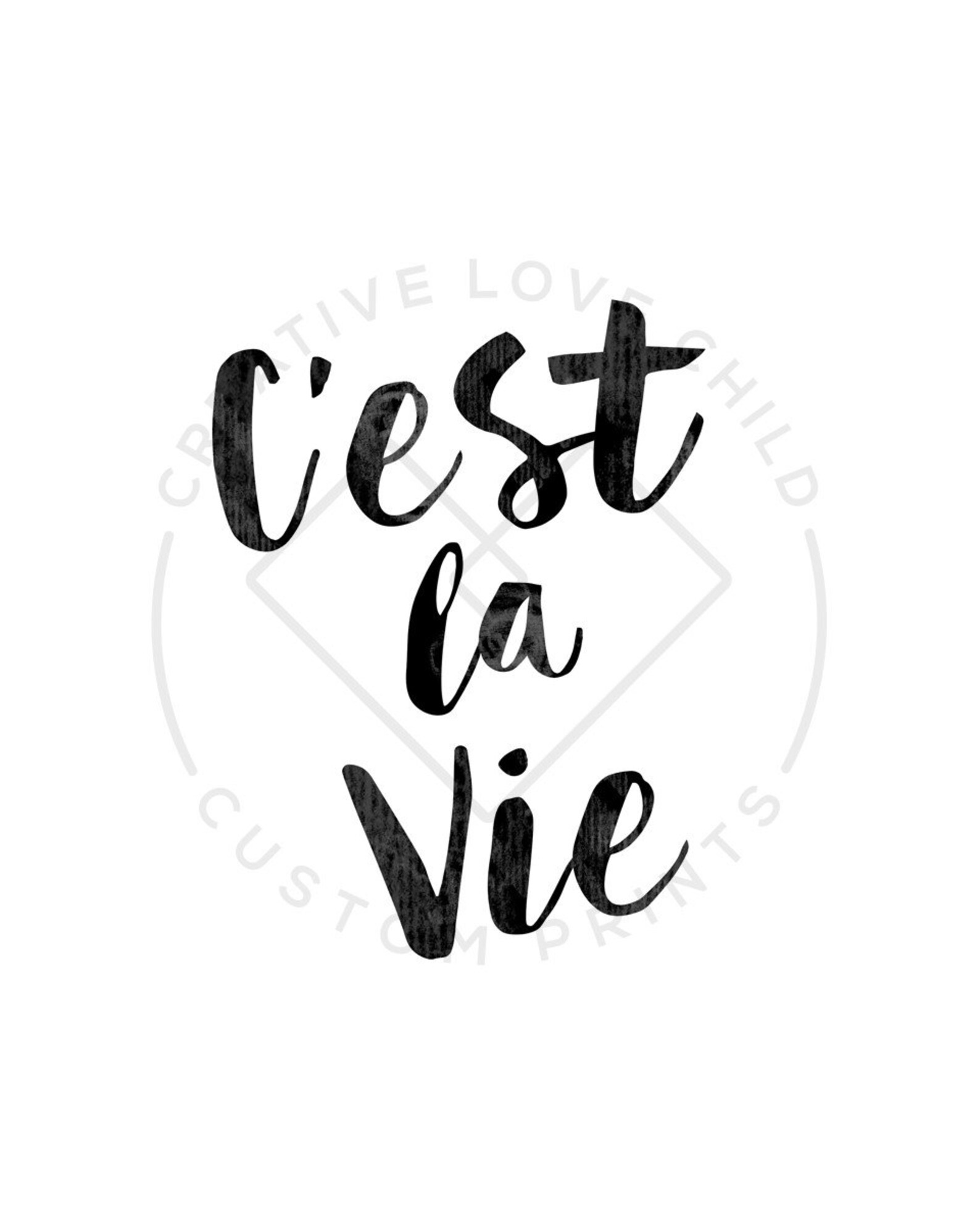 French Art French Quote Paris Decor French Poster Life - Etsy