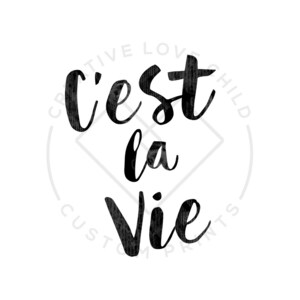 French Art French Quote Paris Decor French Poster Life - Etsy