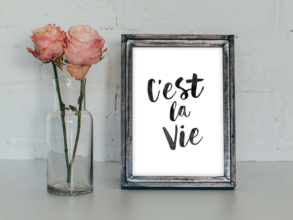 French Art French Quote Paris Decor French Poster Life - Etsy