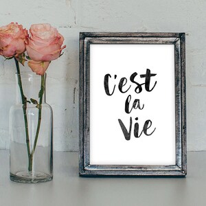 French Art French Quote Paris Decor French Poster Life - Etsy