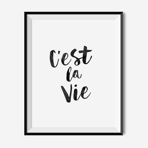 French Art French Quote Paris Decor French Poster Life - Etsy
