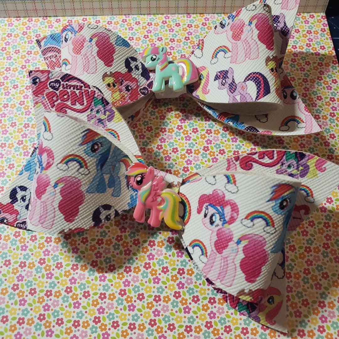 MLP Pony Hair Bow Clip - Etsy