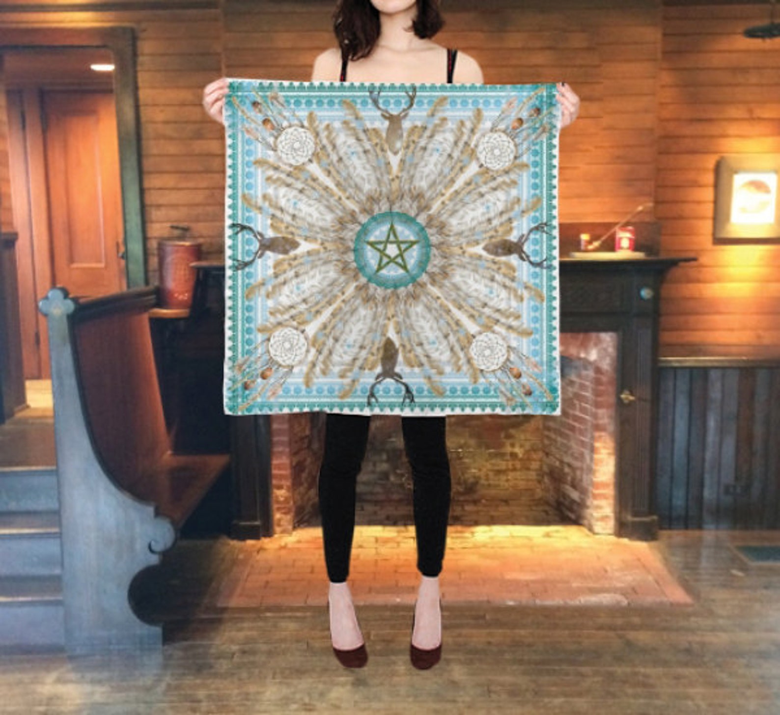 Silk Altar Cloth Yule Altar Cloth Pagan Wheel of the Year - Etsy UK