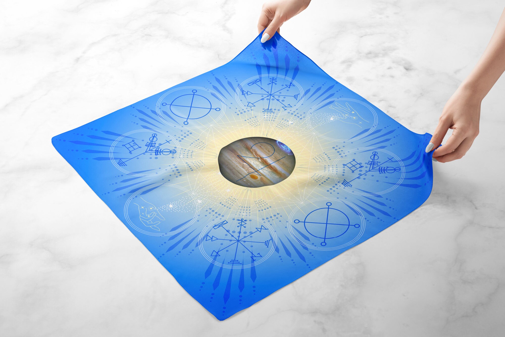 Jupiter Planetary Magic Altar Cloth, Seals From the Key of Solomon the ...
