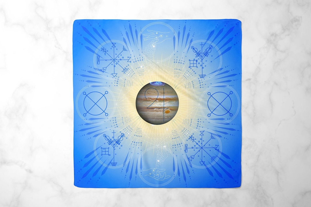Jupiter Planetary Magic Altar Cloth, Seals From the Key of Solomon the ...