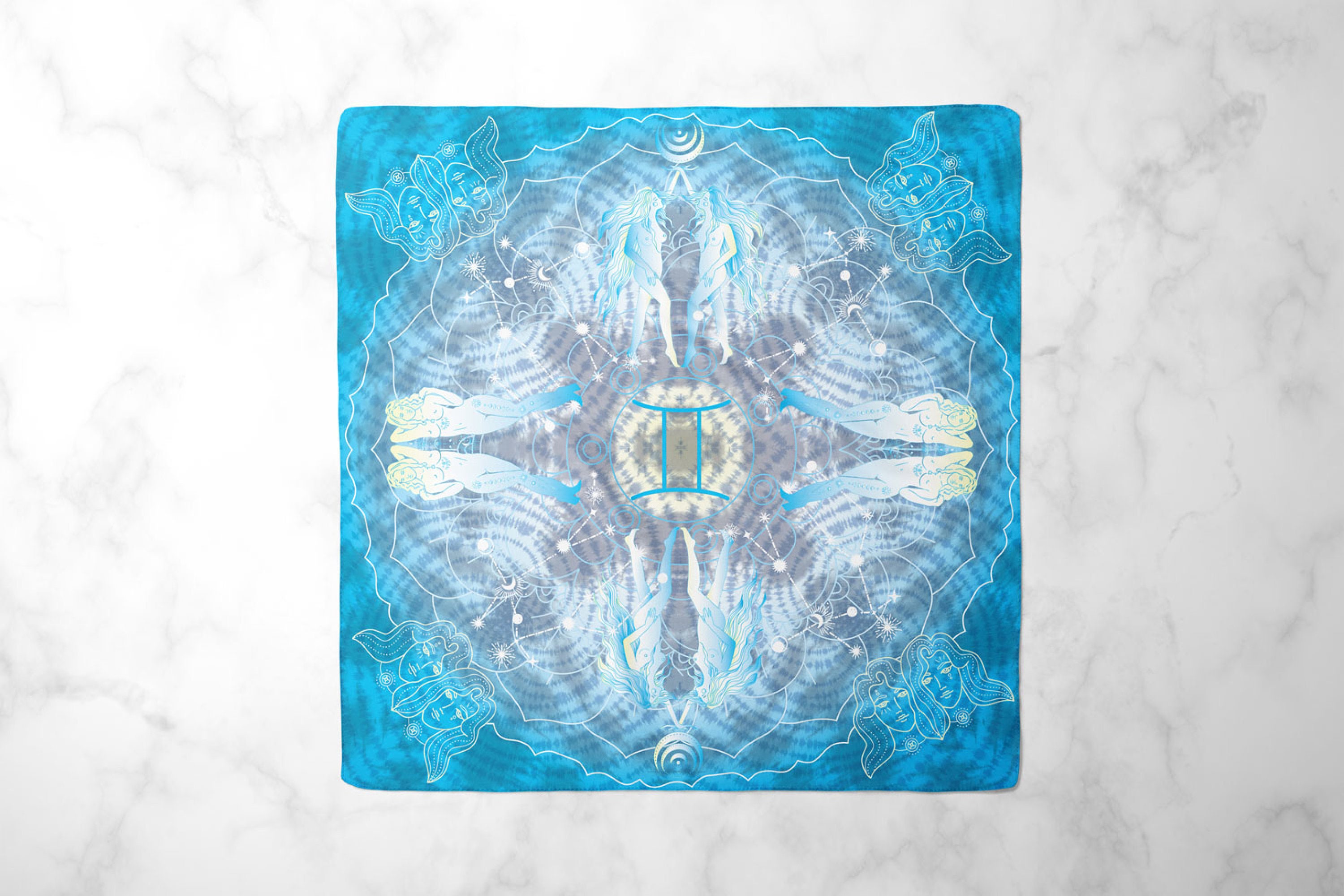 Gemini Altar Cloth Silk Altar Cloth Tarot Cloth Zodiac Tarot Cloth ...