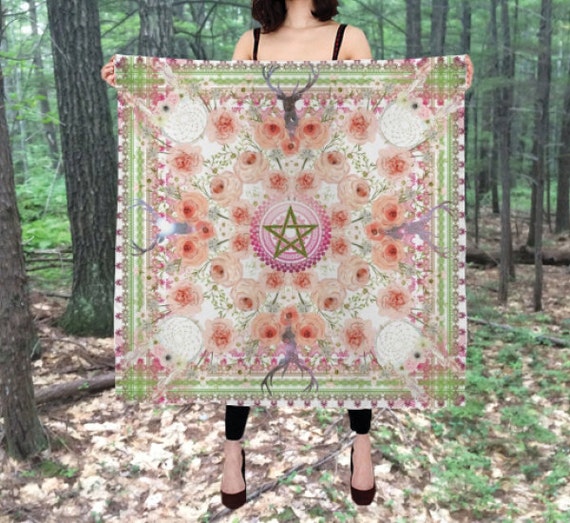 Silk Altar Cloth Beltane Altar Cloth Pagan Wheel of the Year | Etsy ...