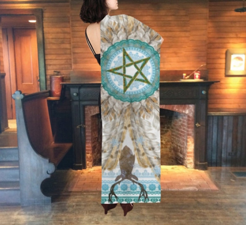 Silk Altar Cloth, Yule Altar Cloth, Pagan Wheel of the Year Winter Solstice, 16 by 72 Inch ...