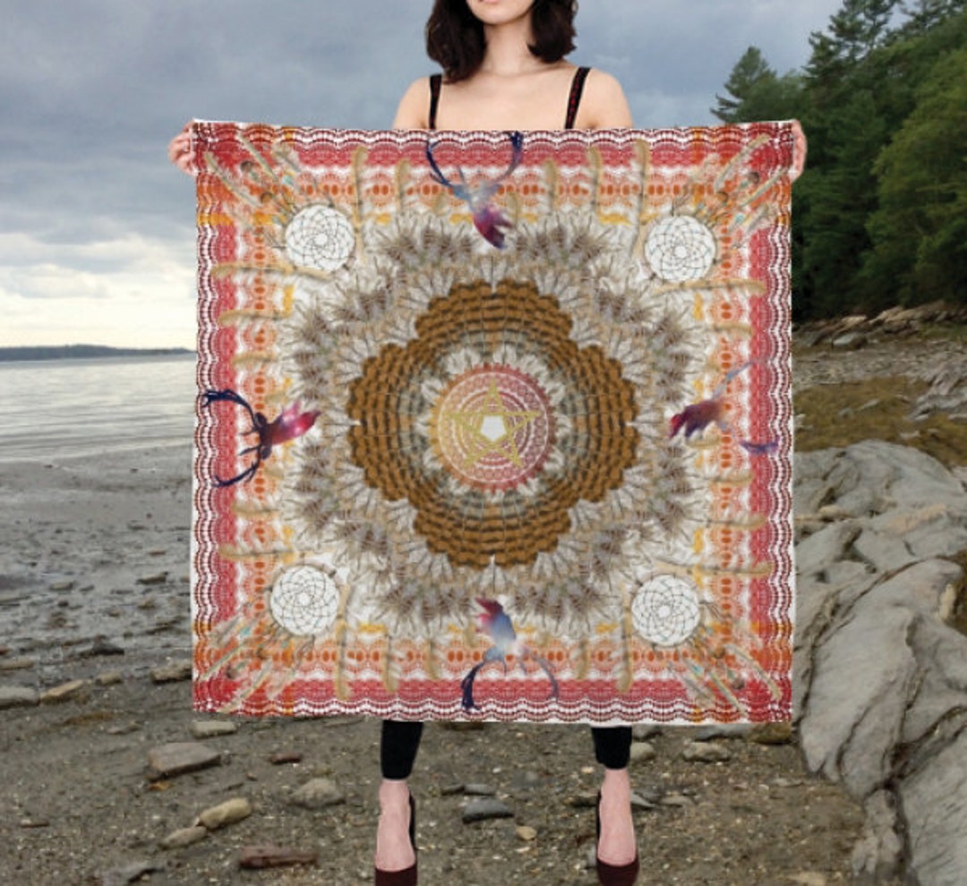 Silk Altar Cloth, Samhain Altar Cloth, Pagan Wheel of the Year All ...