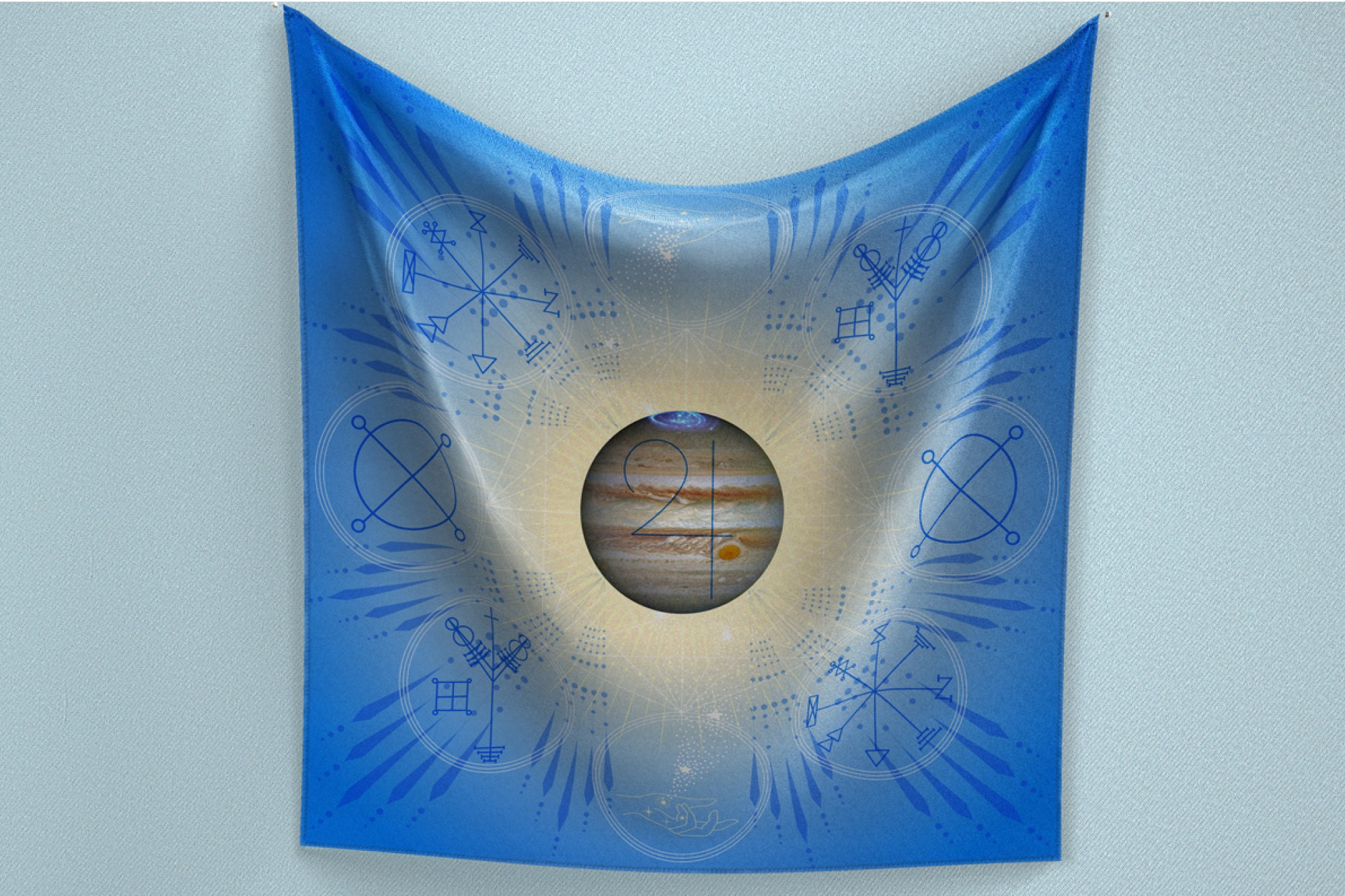 Jupiter Planetary Magic Altar Cloth, Seals From the Key of Solomon the ...