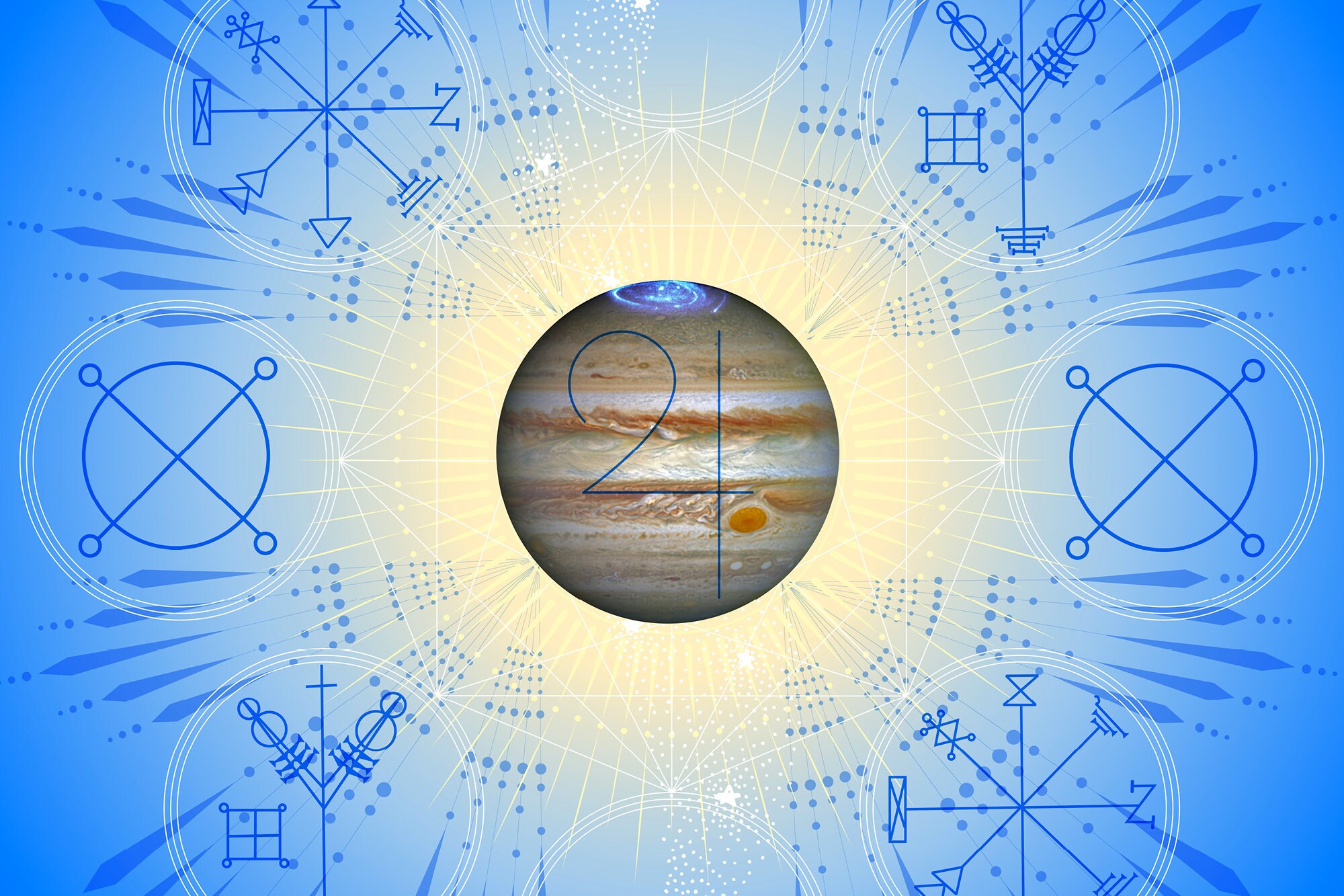 Jupiter Planetary Magic Altar Cloth, Seals From the Key of Solomon the ...