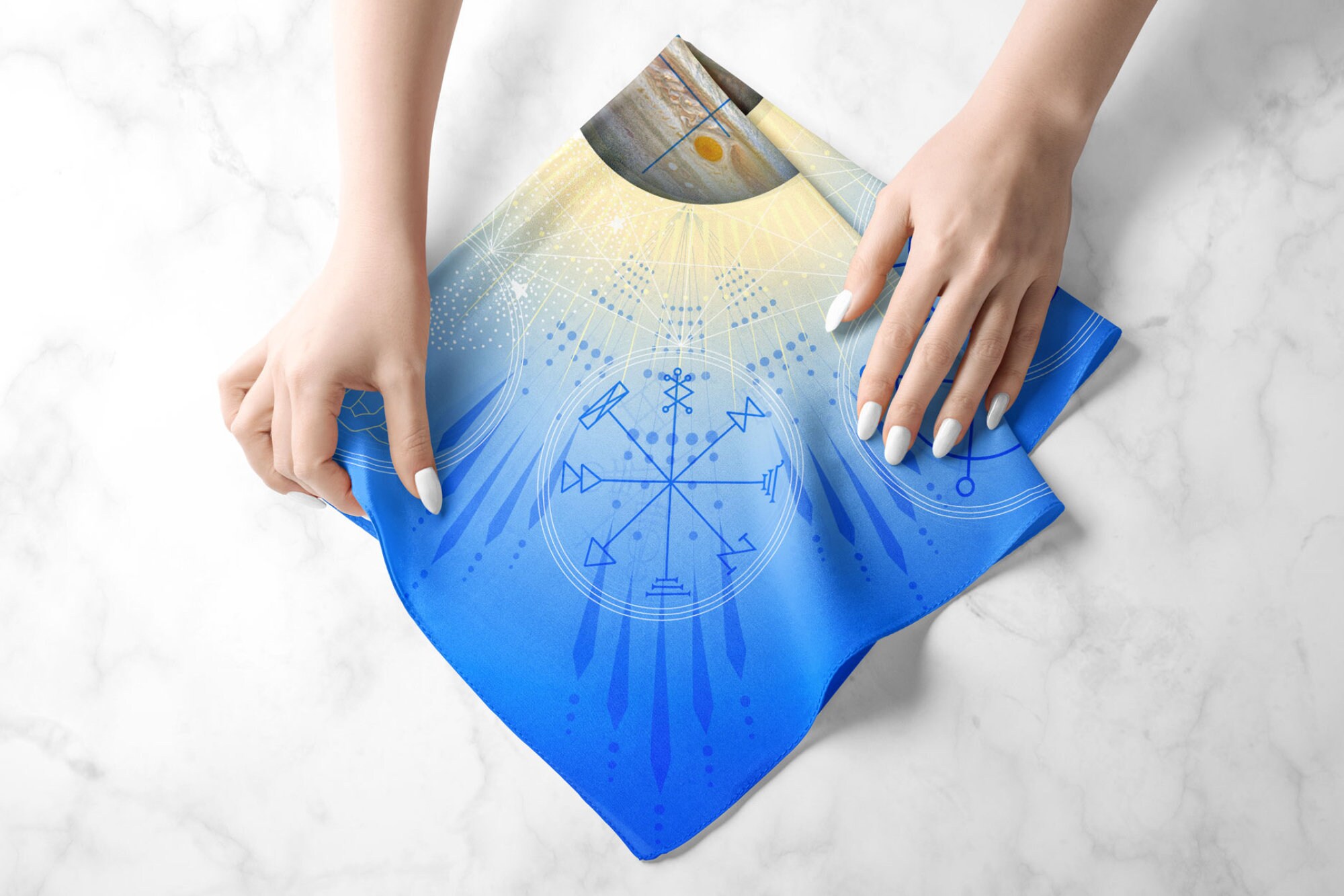 Jupiter Planetary Magic Altar Cloth, Seals From the Key of Solomon the ...