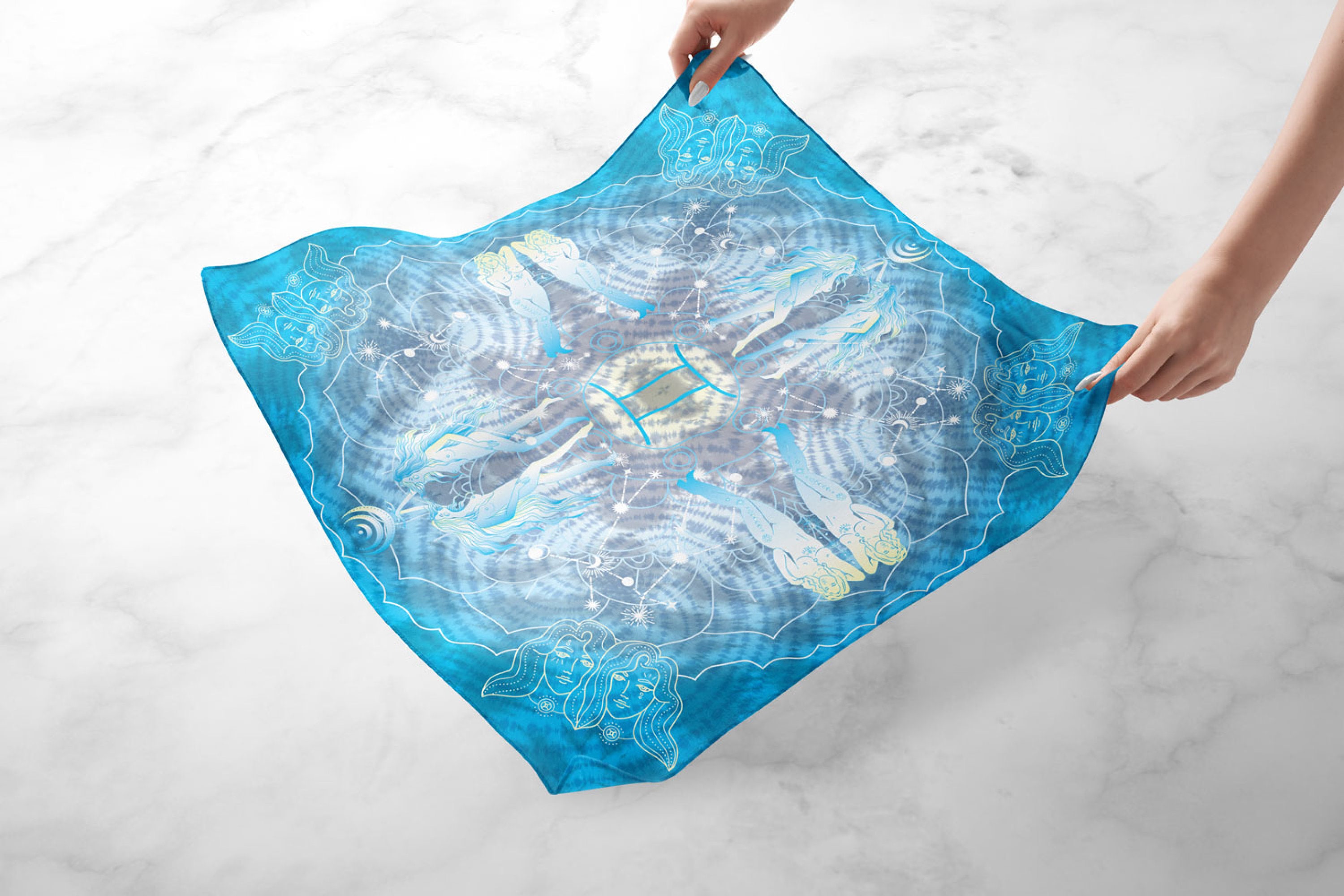 Gemini Altar Cloth Silk Altar Cloth Tarot Cloth Zodiac Tarot Cloth ...