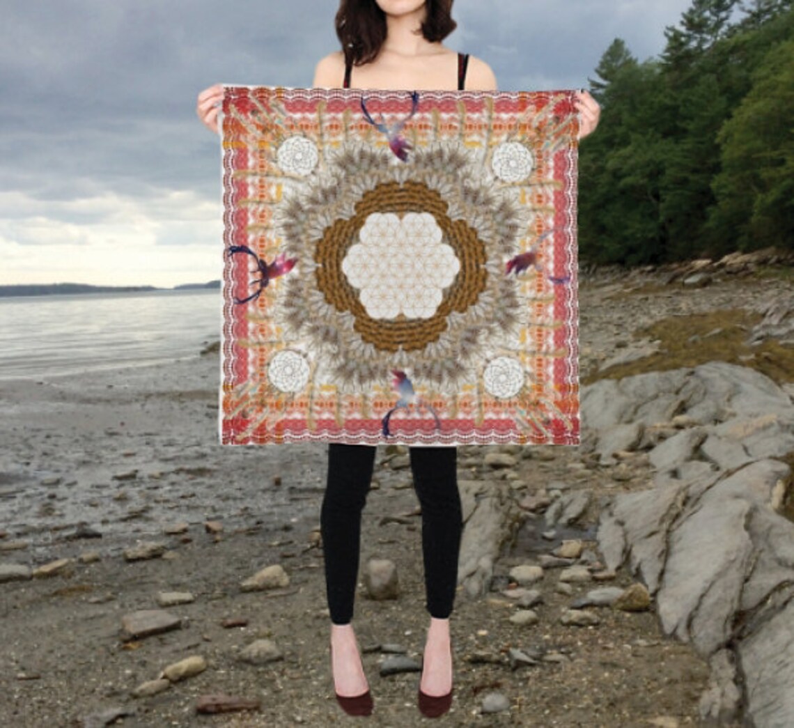 Silk Altar Cloth, Samhain Altar Cloth, Pagan Wheel of the Year All ...