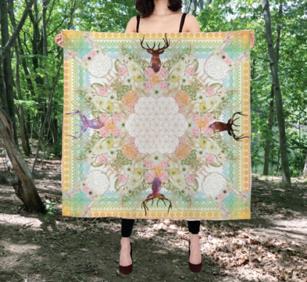 Silk Altar Cloth, Litha Altar Cloth, Pagan Wheel of the Year Summer ...