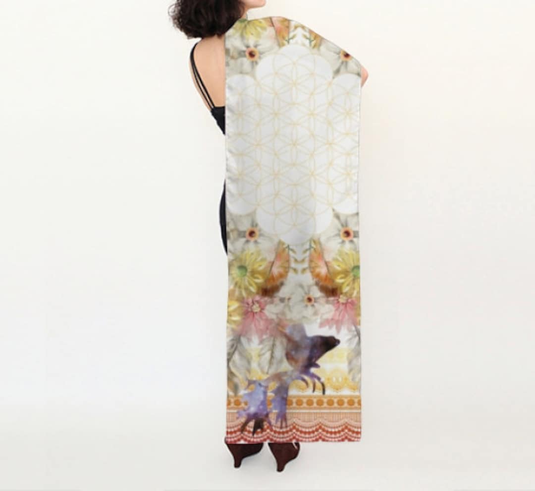 Silk Altar Cloth, Mabon Altar Cloth, Pagan Wheel of the Year Autumn ...