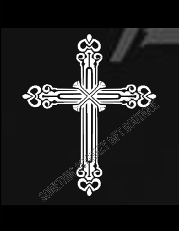 Cross Car Decal Christian Decal Christian Car Decal | Etsy
