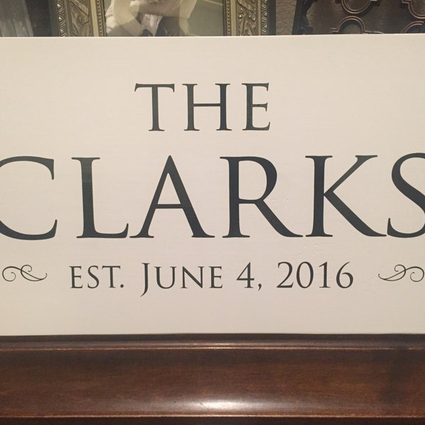 Last Name Decal - Etsy