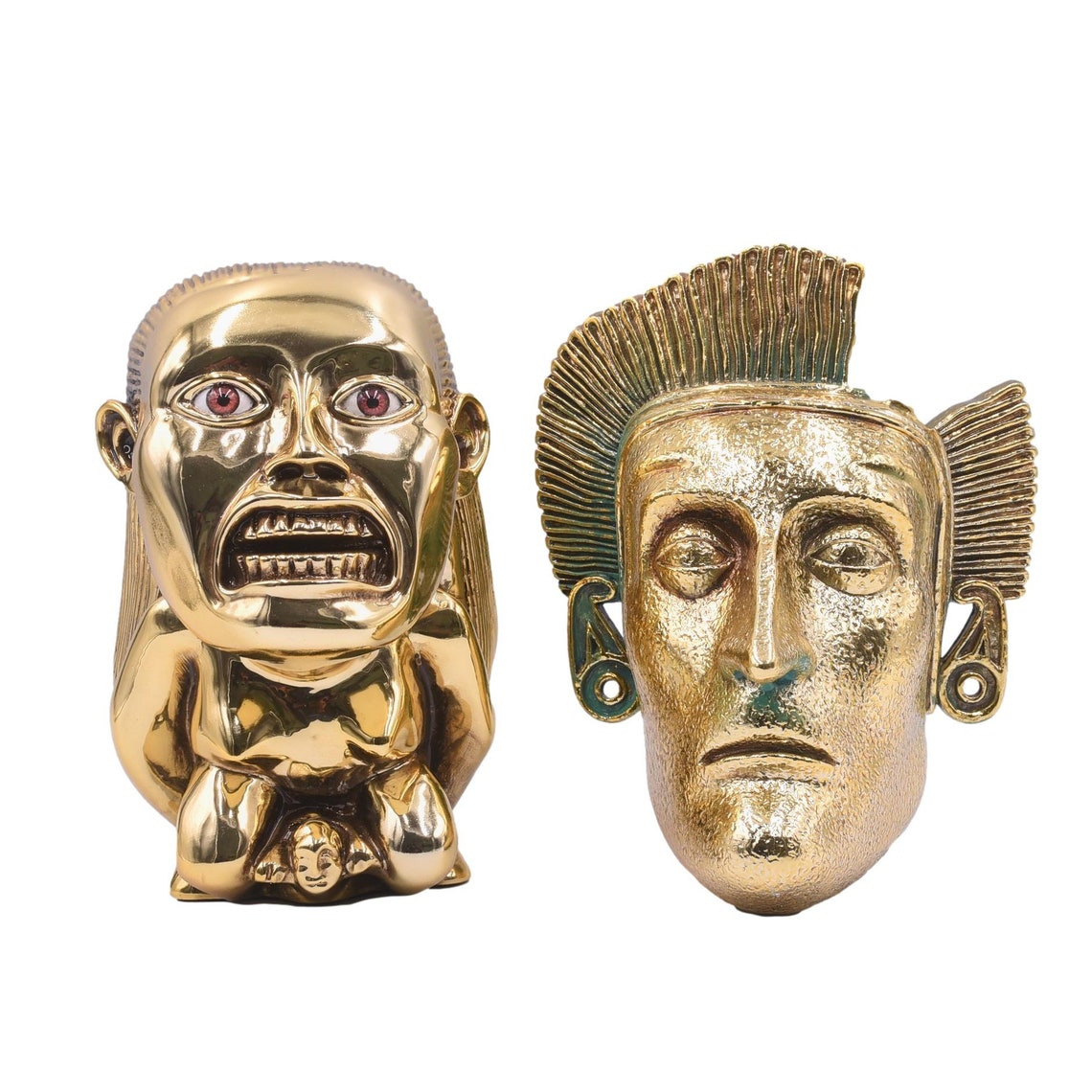 Francisco De Orellana Golden Death Mask Idol Indiana Jones - Etsy