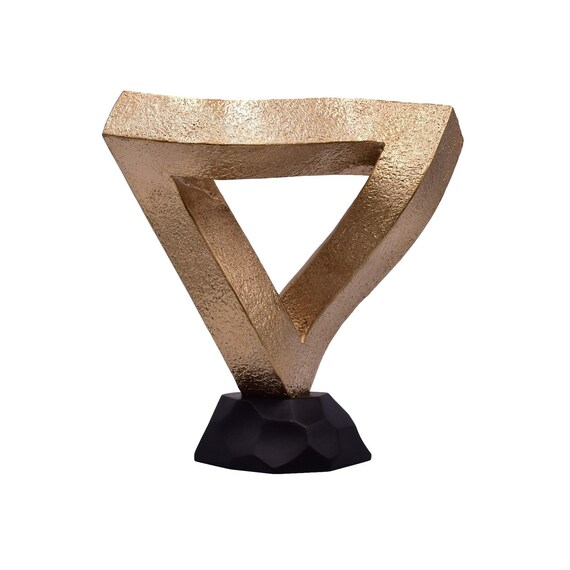 Penrose Triangle Optical Illusion Sculpture Figure Home Art - Etsy