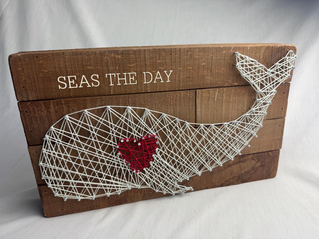 Primitives by Kathy Seas the Day Whale String Art Sign-beachy Vibes - Etsy