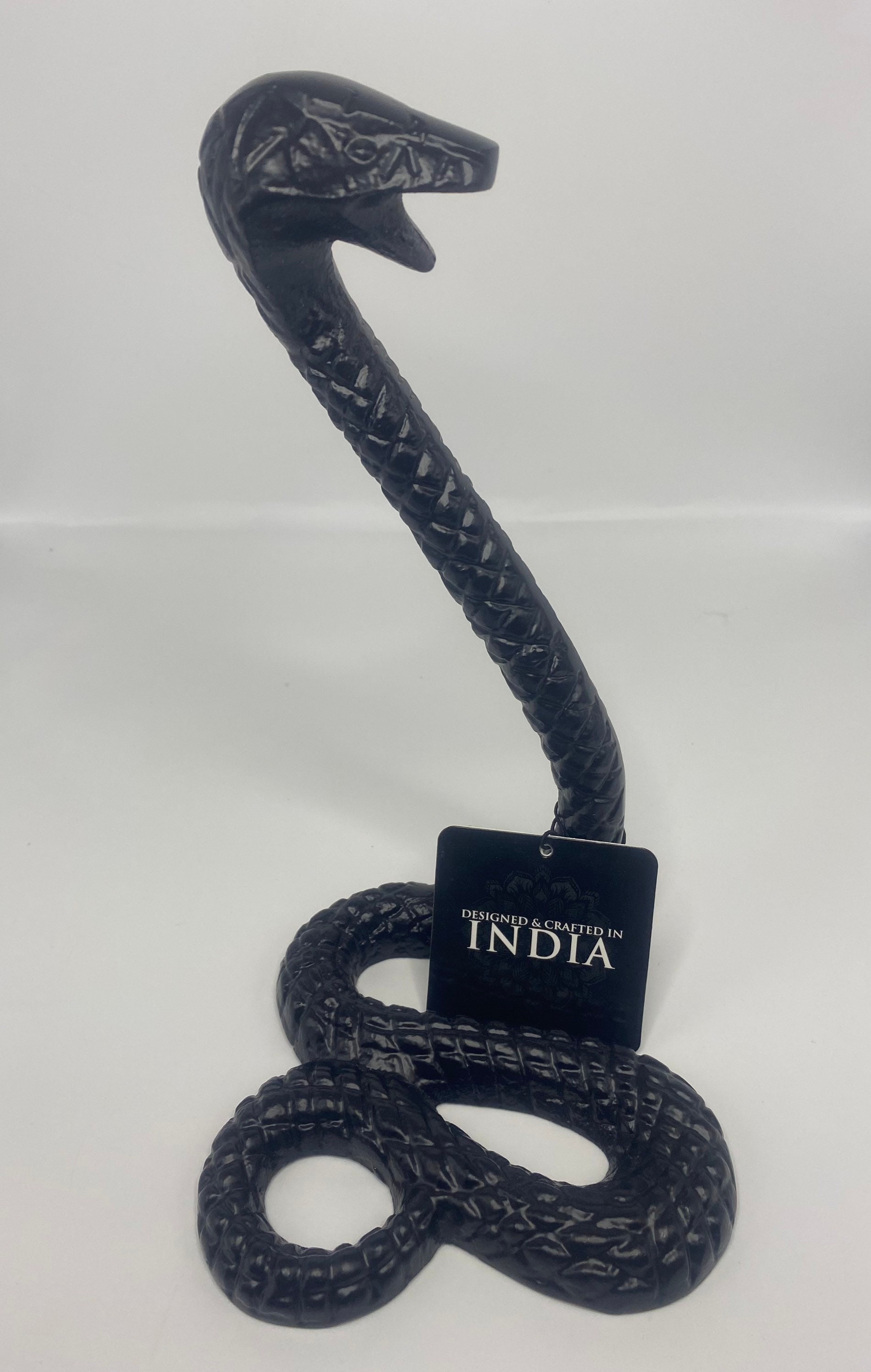 Black Metal Cobra Statue 10 Inches Made in India NWT - Etsy