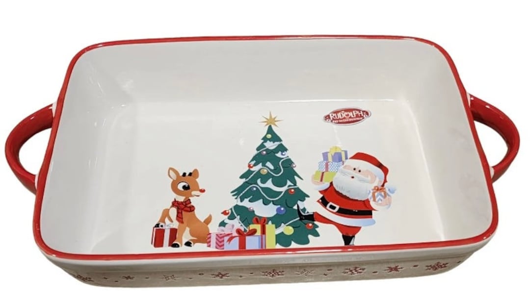 RARE Rudolph the Red Nosed Reindeer Ceramic Baking Dish - Etsy