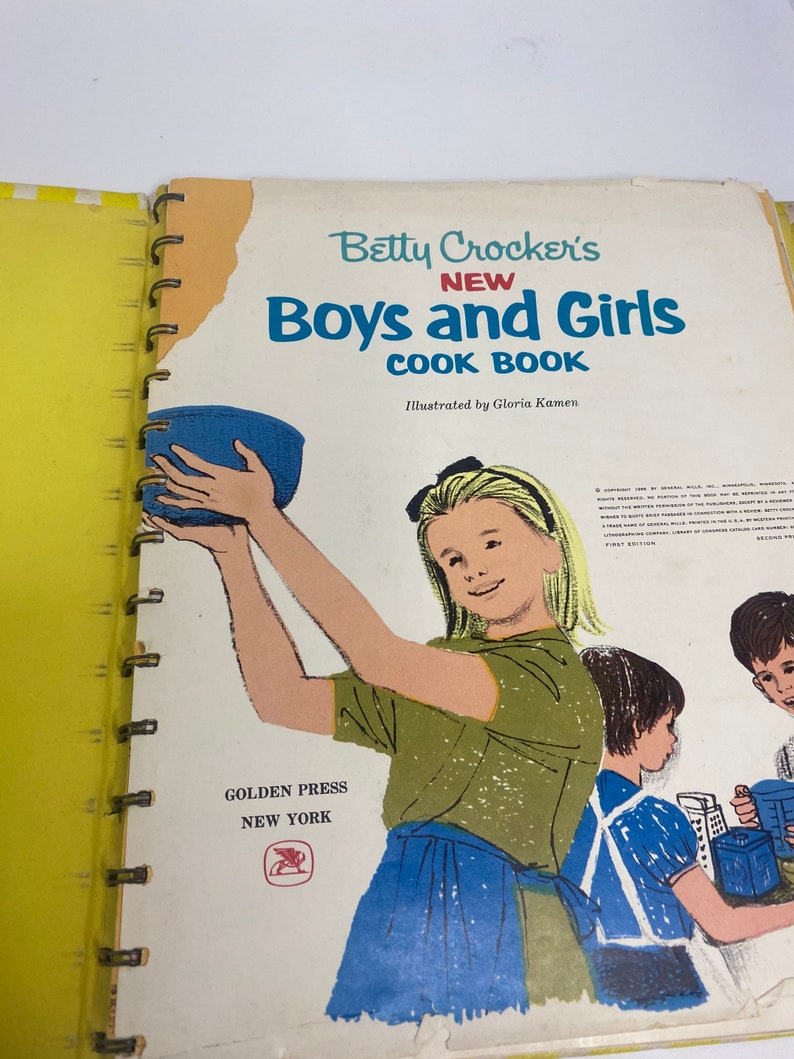 Vintage New Betty Crocker Cook Book for Boys and Girls 1965 1st Edition ...