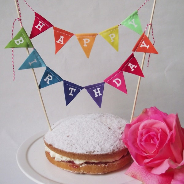 Bunting Cake Topper - Etsy