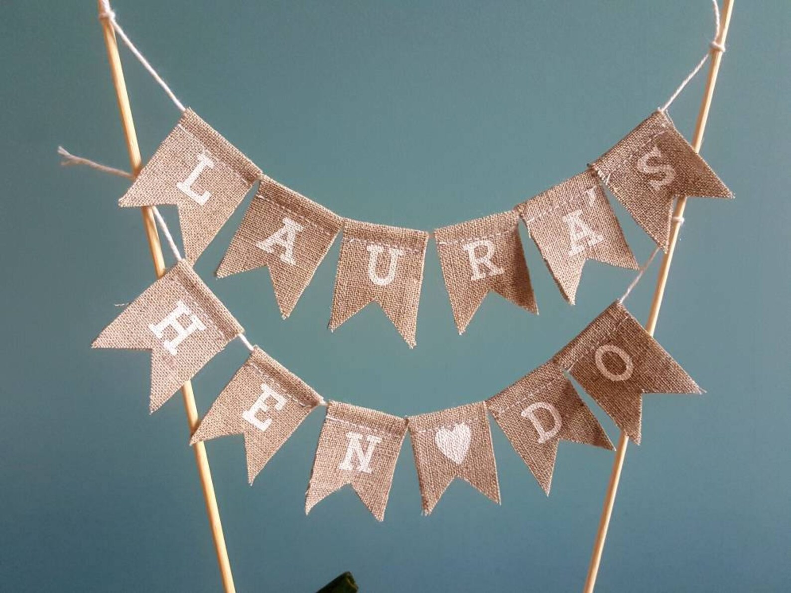 Hessian Cake Topper Hen Do Cake Bunting Custom Hen Do - Etsy