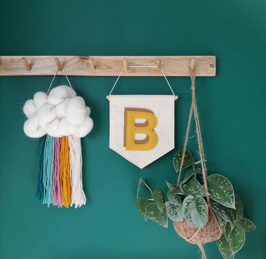 Initial Banner, Personalised Initial, A - Z Wall Hanging, Letter Art ...
