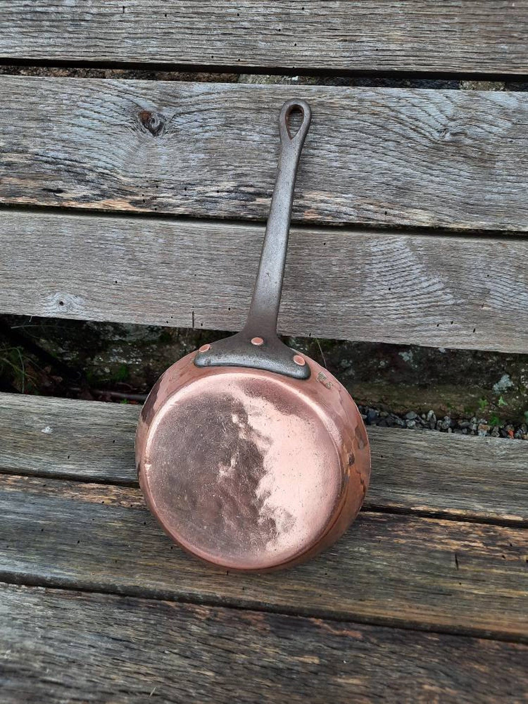 Dehillerin Copper Saute Pan Vintage Plannished French Medium Small ...
