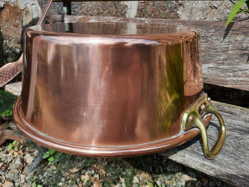 Pots & Pans Pots Old Antique Copper Engraved THS Monogram Preserve Pan ...