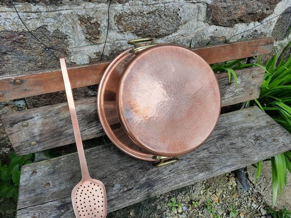 Pots & Pans Pots Old Antique Copper Engraved THS Monogram Preserve Pan ...