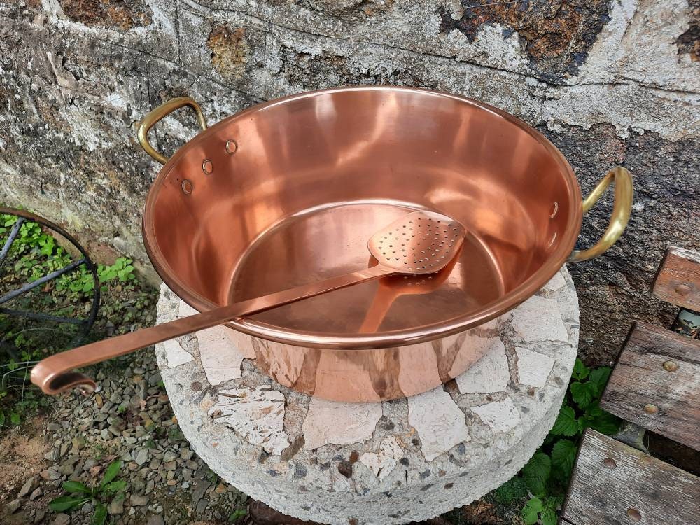 Pots & Pans Pots Old Antique Copper Engraved THS Monogram Preserve Pan ...