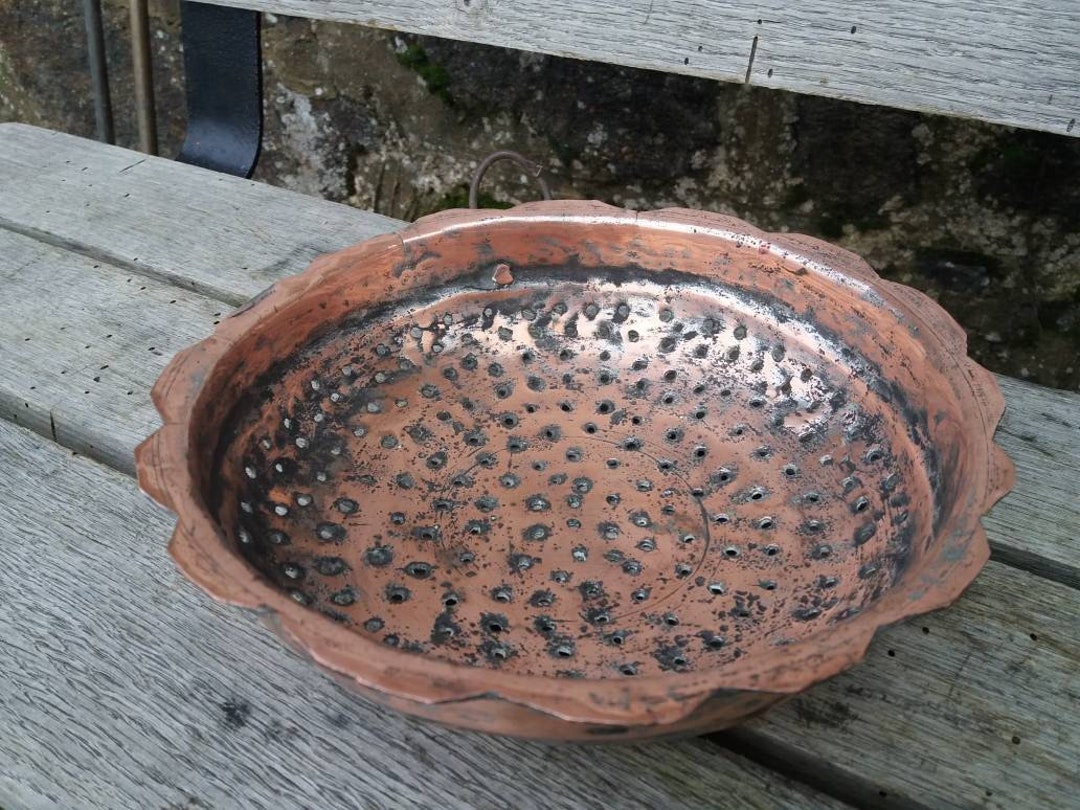 Antique Copper Colander: French Farmhouse Kitchen Decor (22cm) - Etsy