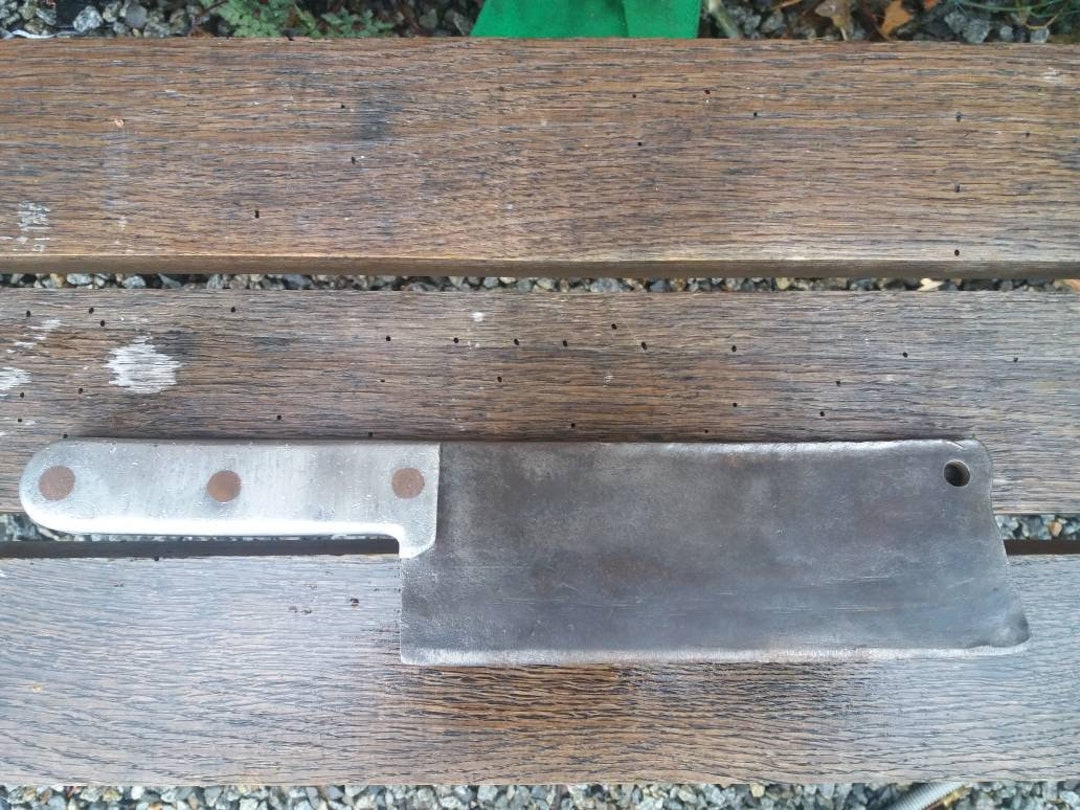 Professional French Butchers Meat Cleaver Chopper Iron Kitchen Utensils ...