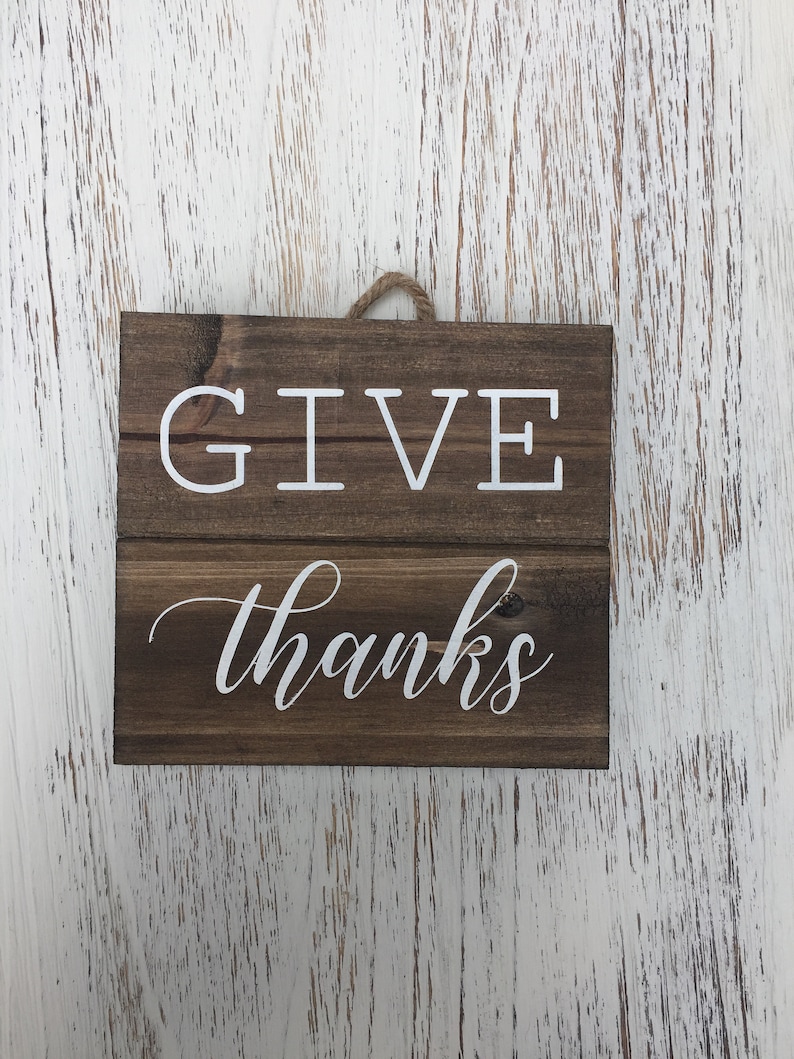 Give Thanks Mini Pallet Sign Give Thanks Sign Fall Decor - Etsy