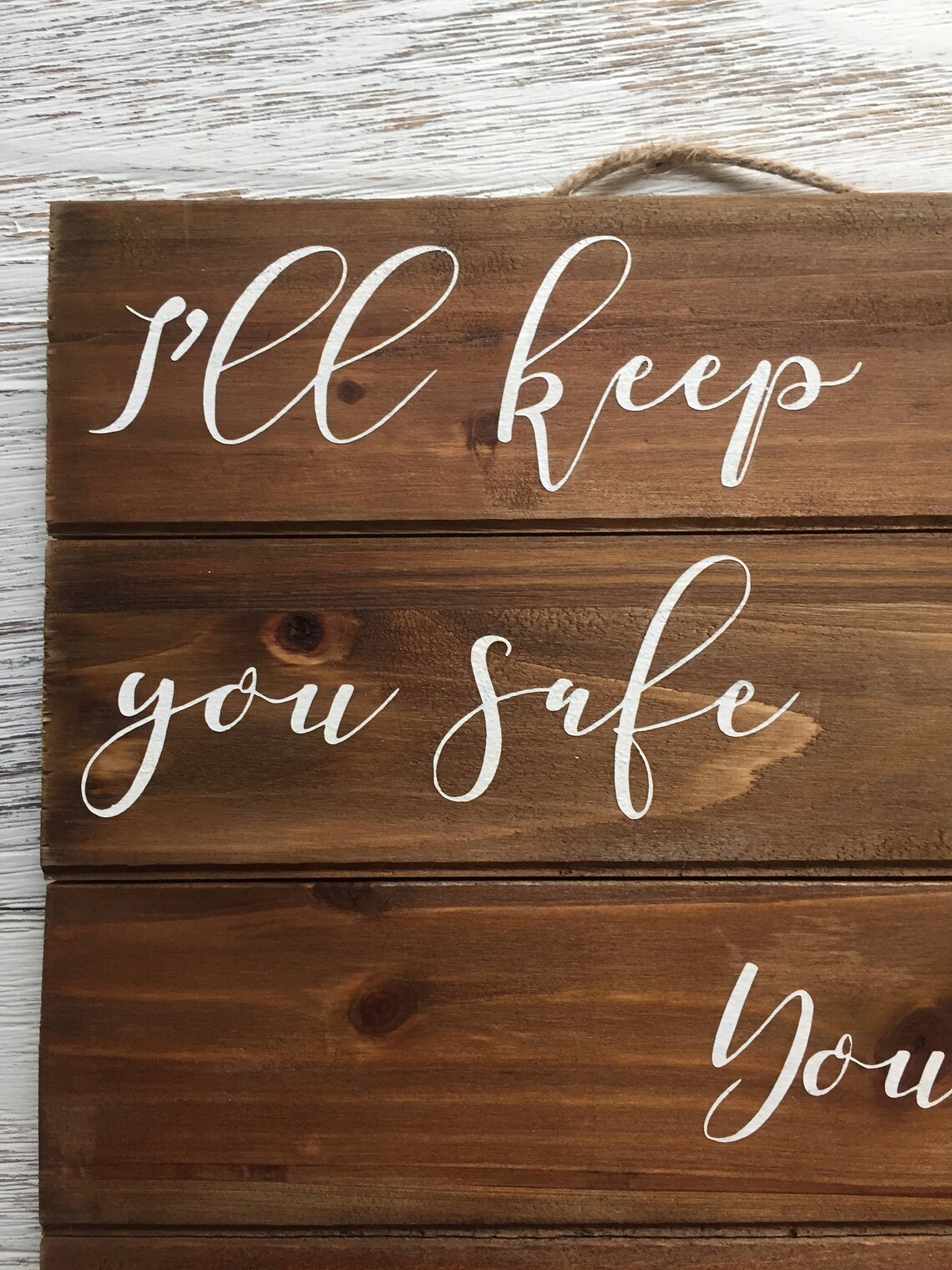 I'll Keep You Safe You Keep Me Wild Hanging Wall Art Sign, Pallet Wood ...