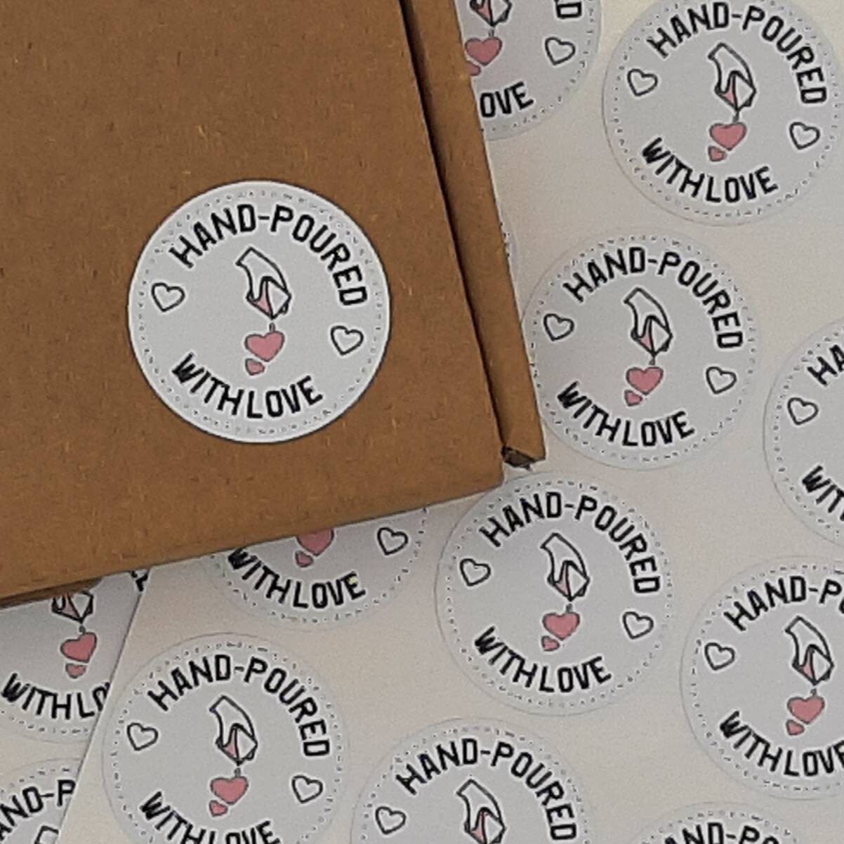 Hand-poured Stickers Wax Melt Stickers Vinyl Stickers - Etsy UK