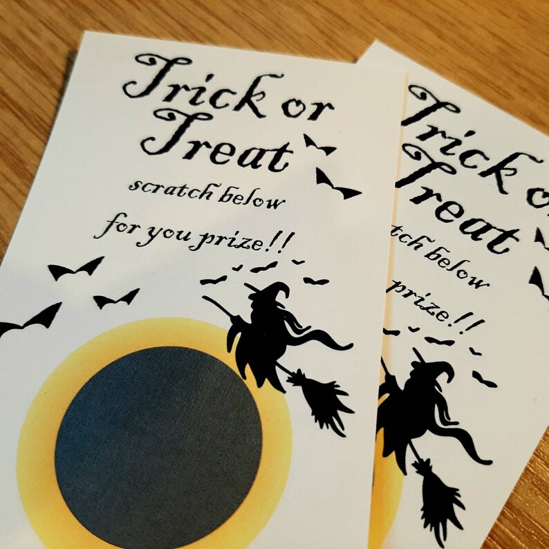 Halloween Witch Scratch Cards for Businesses Offer Cards - Etsy