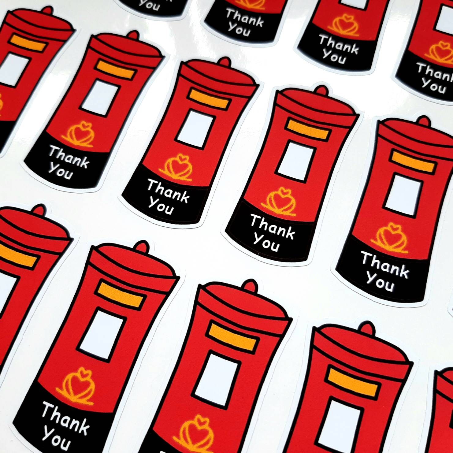 Die Cut Red Post Box Stickers. Cute Happy Post Happy Mail - Etsy
