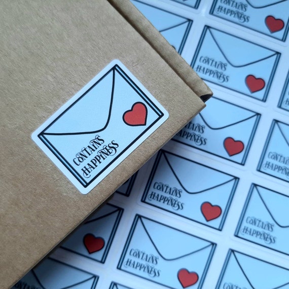 Die Cut Blue Envelope Stickers. Cute Happy Post Happy Mail | Etsy