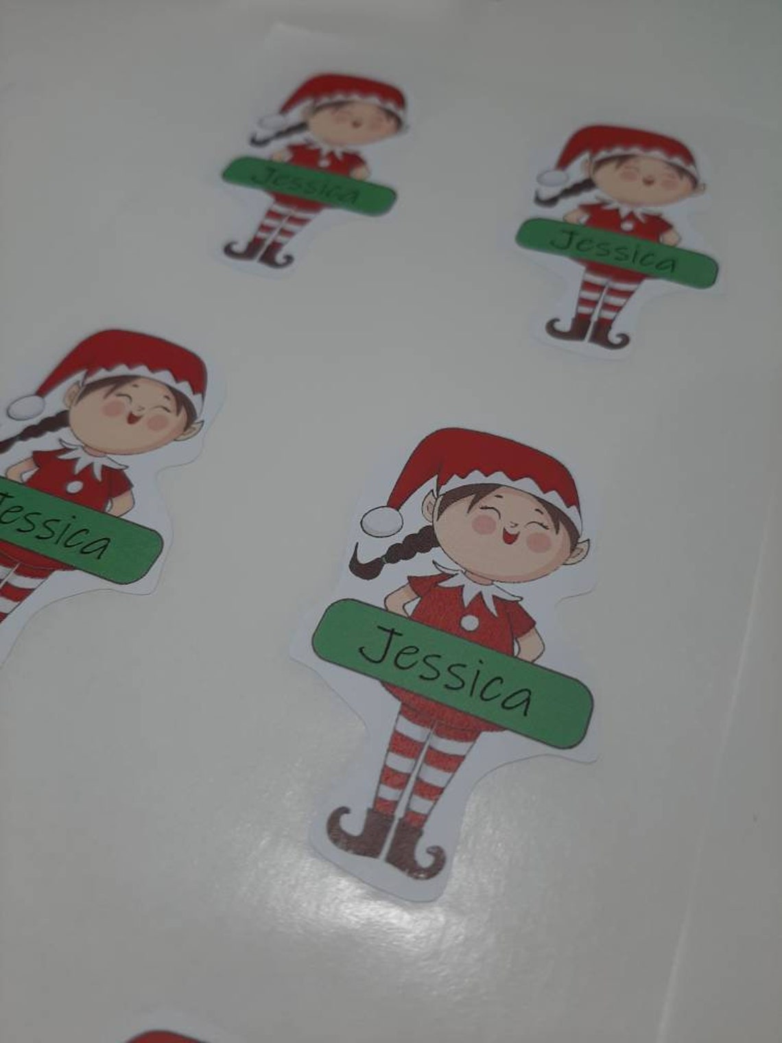 Christmas gift personalised stickers labels elf labels custom | Etsy