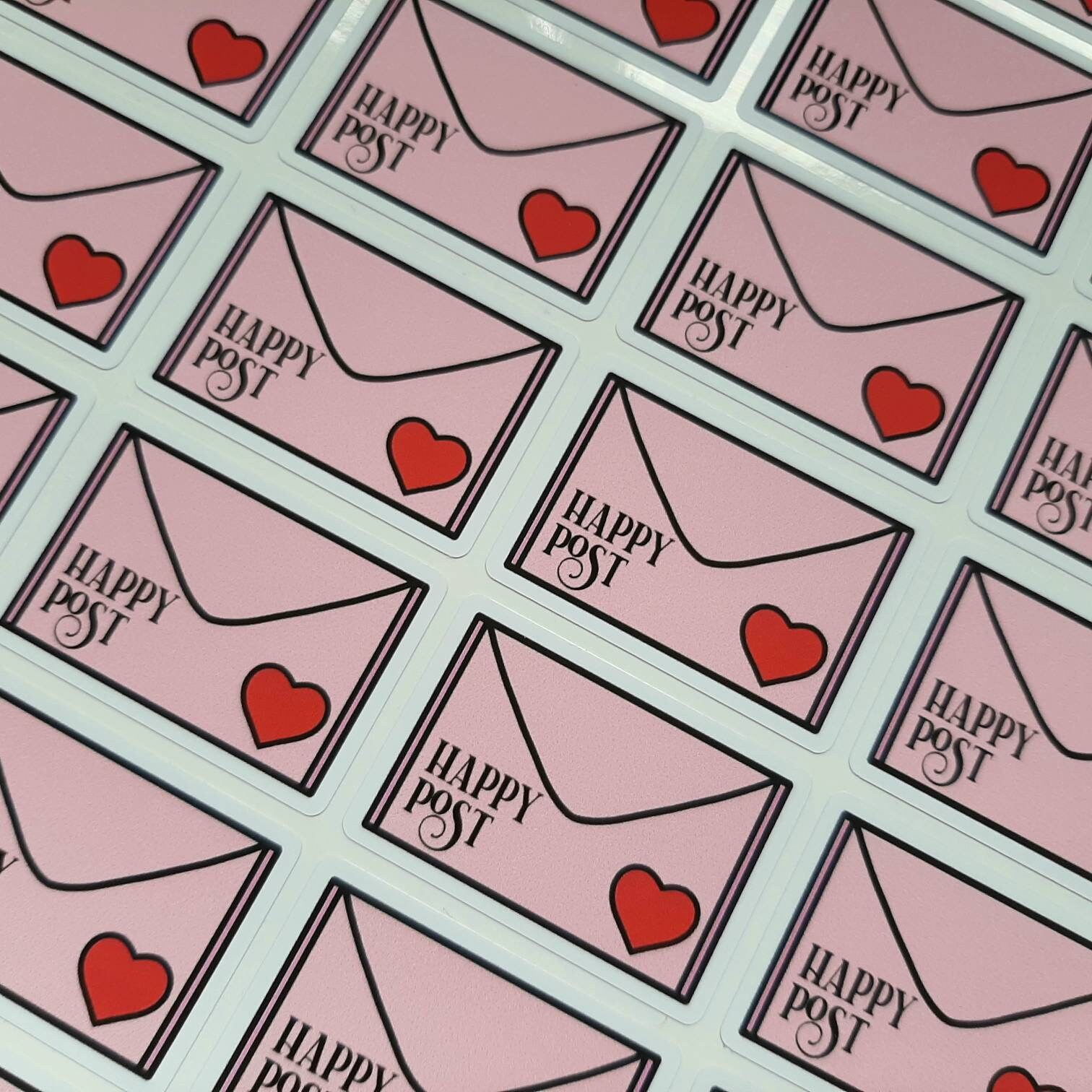 Die Cut Pink Envelope Stickers. Cute Happy Post Happy Mail - Etsy