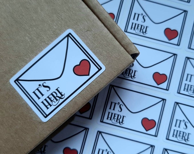 Die Cut White Envelope Stickers. Cute Happy Post Happy Mail - Etsy