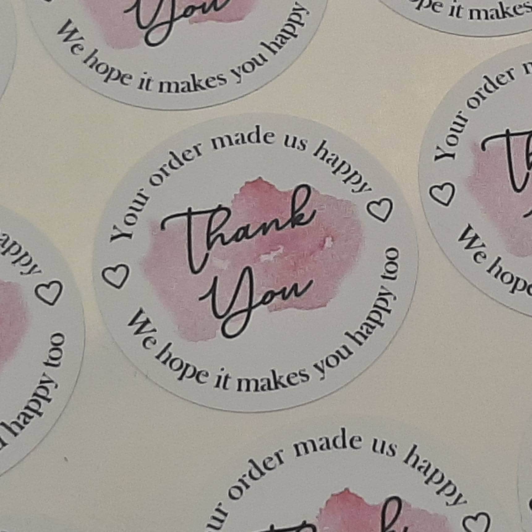 Thank You for Your Order Stickers. Your Order Made Us Happy Labels ...