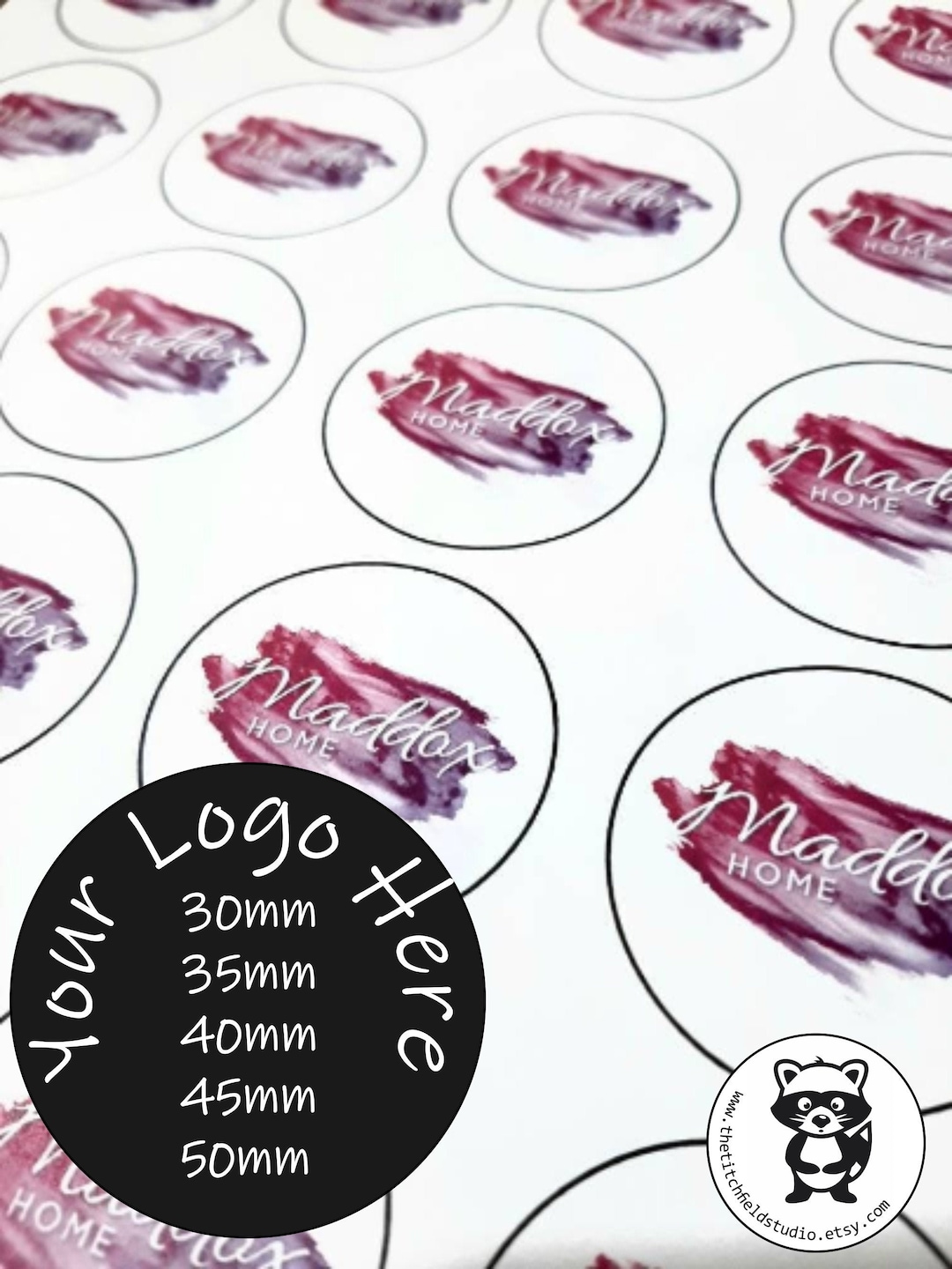 Custom Personalised Business Logo Round, Rectangle, Square Stickers or ...