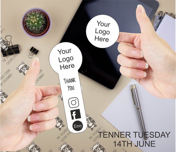 TENNER TUESDAY Logo Box Seals and Logo Stickers - Etsy UK