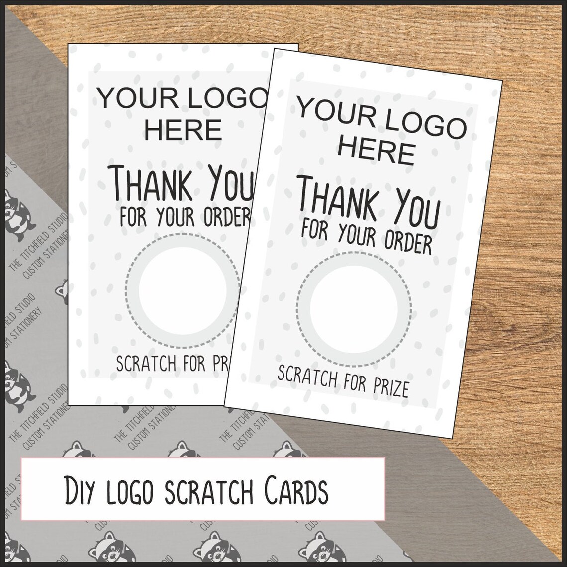 Logo Blank Scratch Cards With Scratch Panels for Businesses - Etsy UK